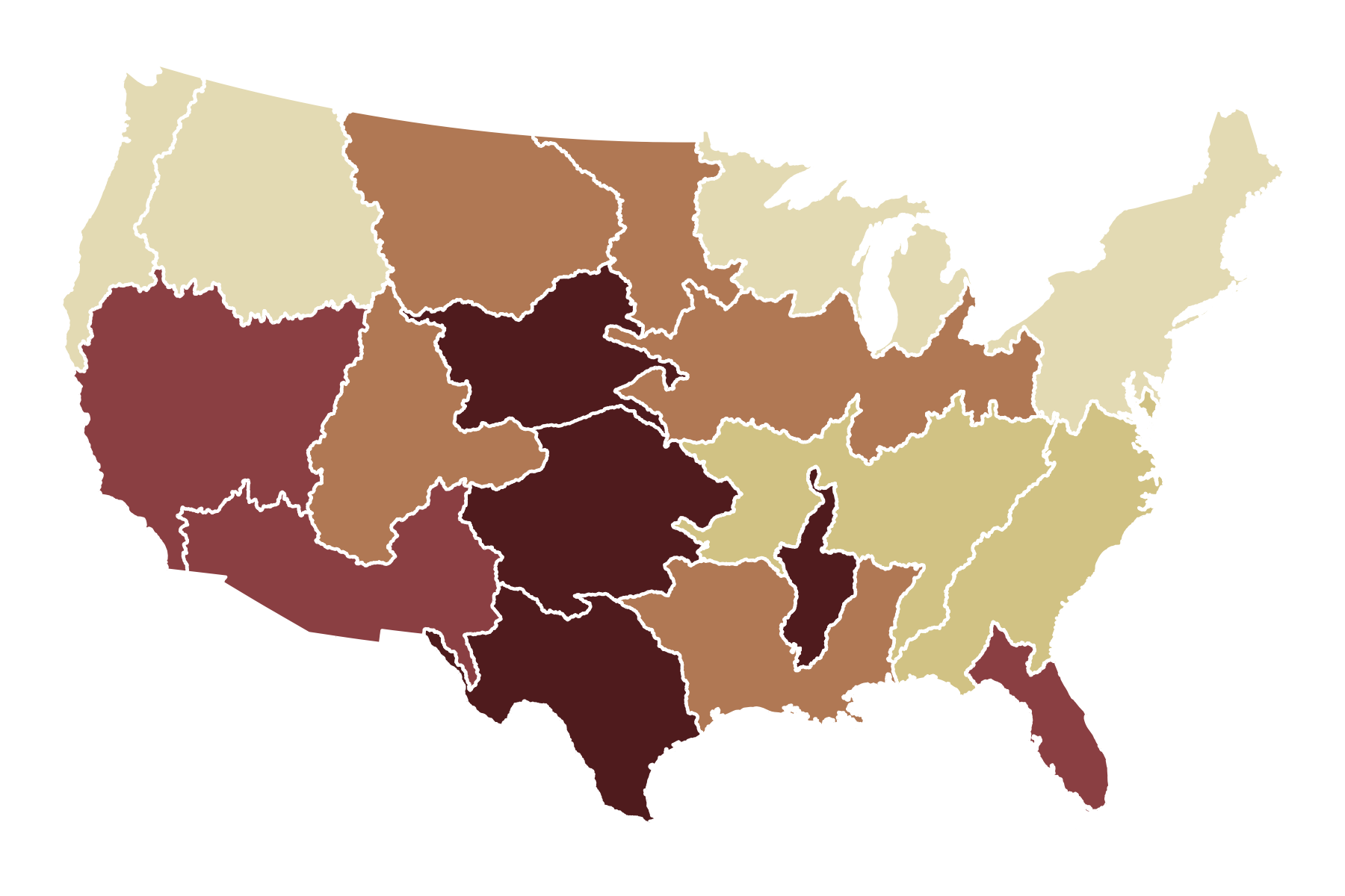 Water availability in the U.S.